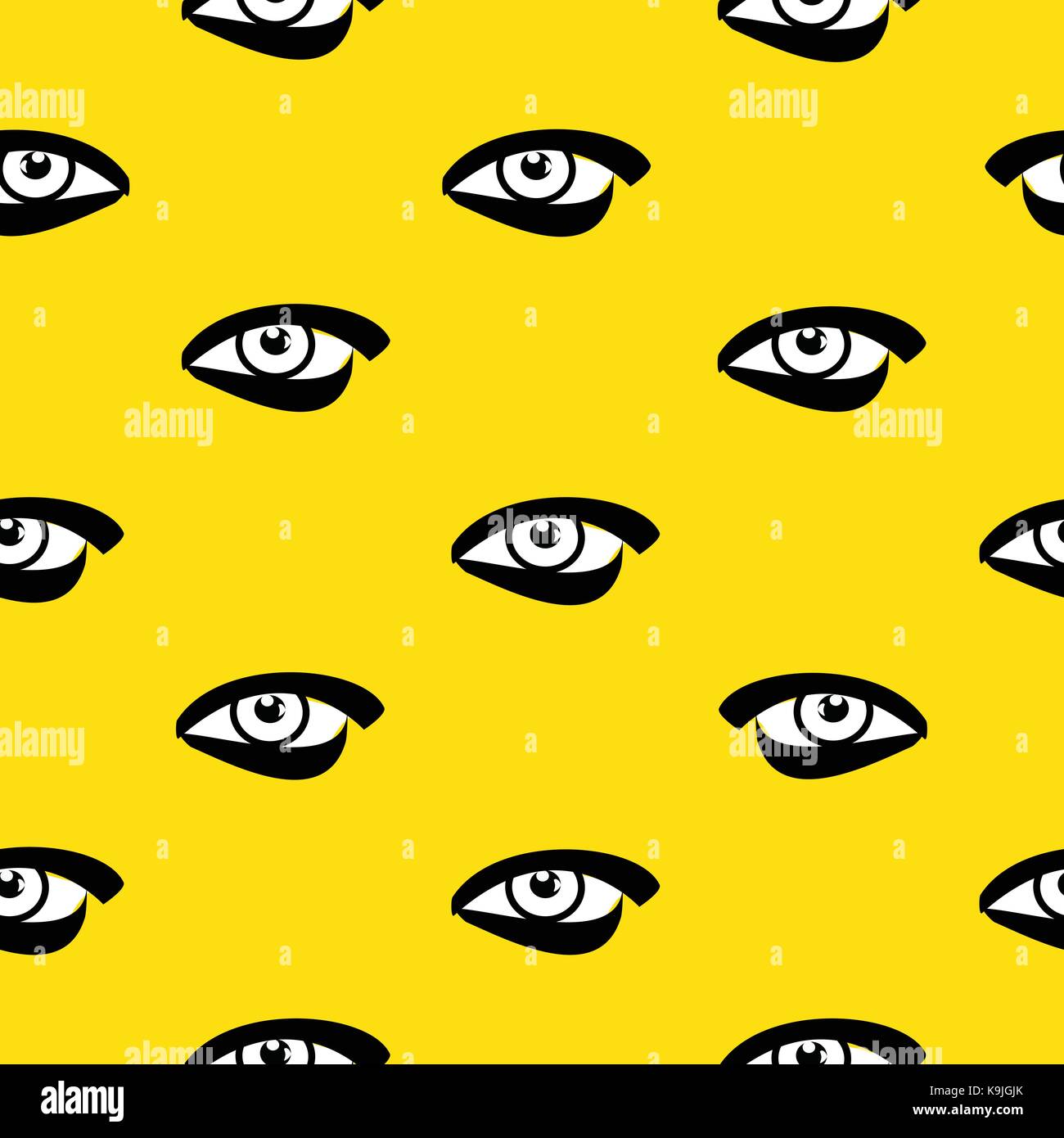Vector illustration modern, abstract seamless pattern with eyes ...