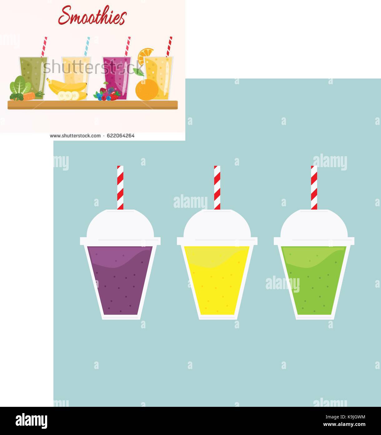 Vector illustration smoothie to go or take away healthy juice fresh ...
