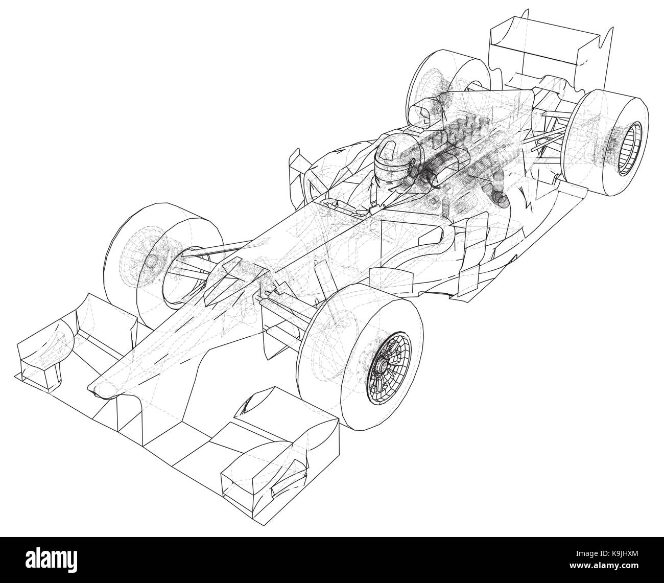 F1 race car wire frame hi-res stock photography and images - Alamy