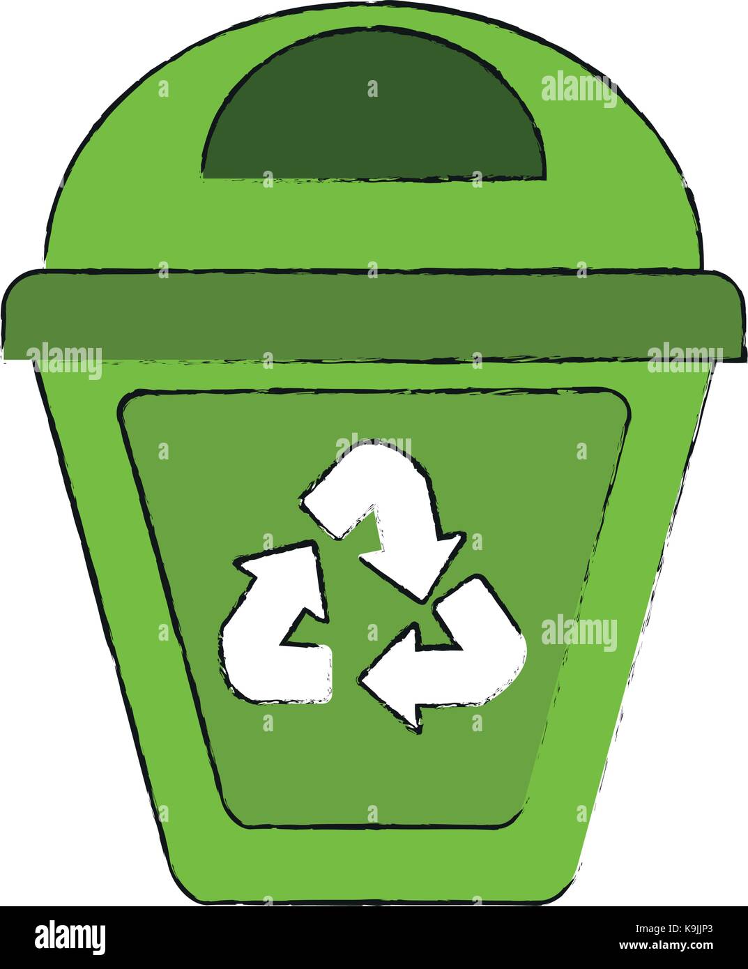 Recycle trash can Stock Vector Image & Art - Alamy