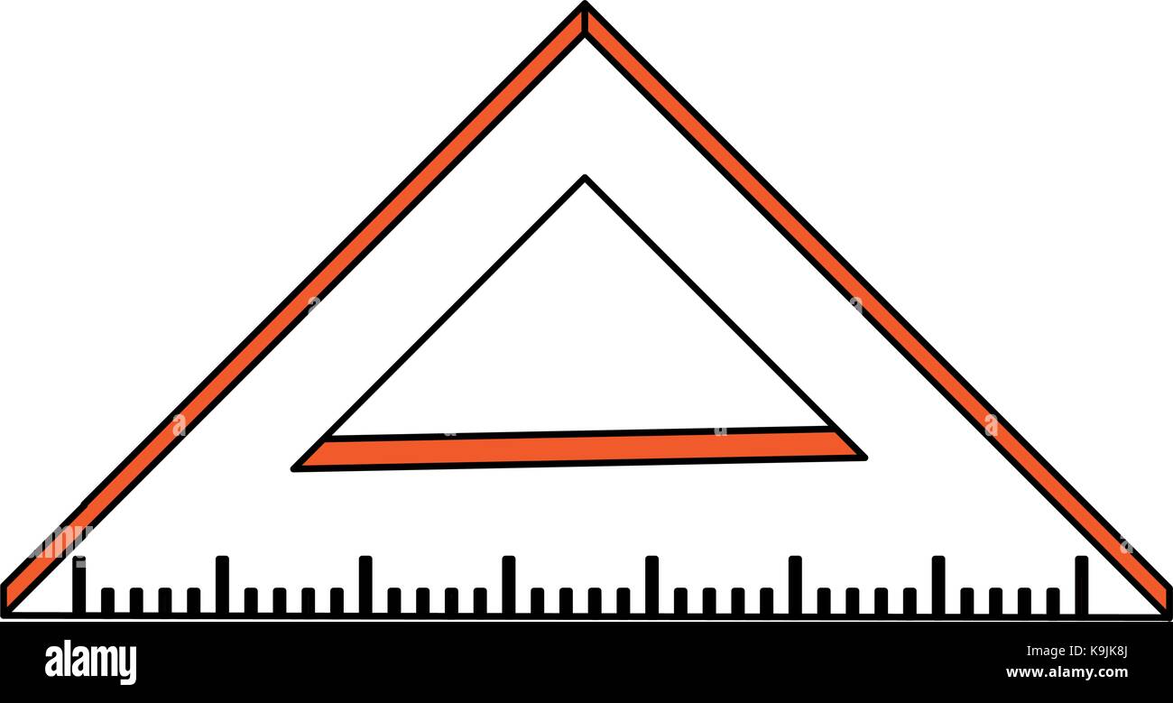 Triangle ruler isolated Stock Vector Image & Art - Alamy