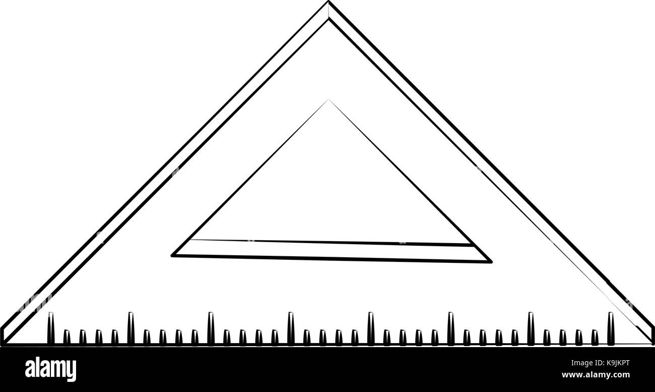 Triangle ruler isolated Stock Vector Image & Art - Alamy