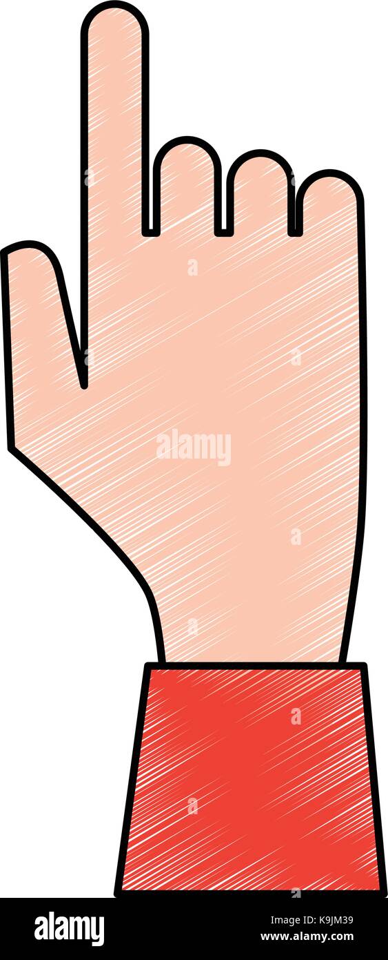 Hand touching something Stock Vector Image & Art - Alamy