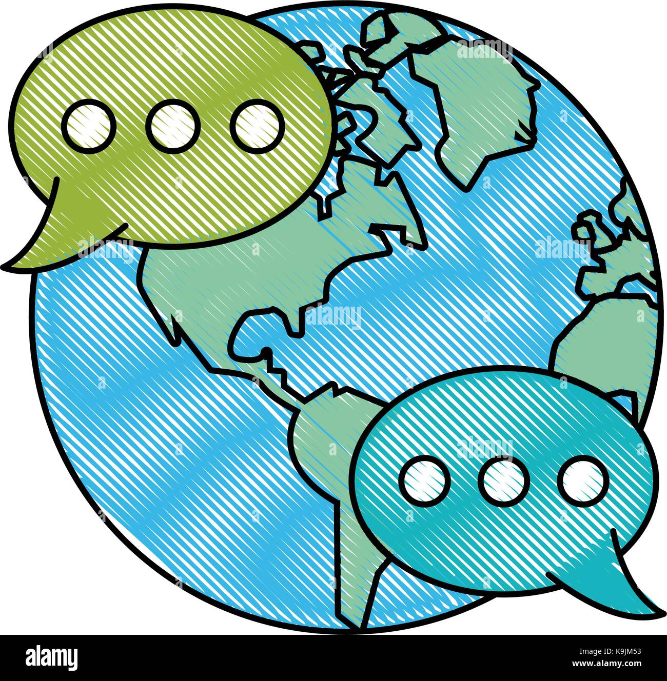 Global chat symbol Stock Vector Image & Art - Alamy