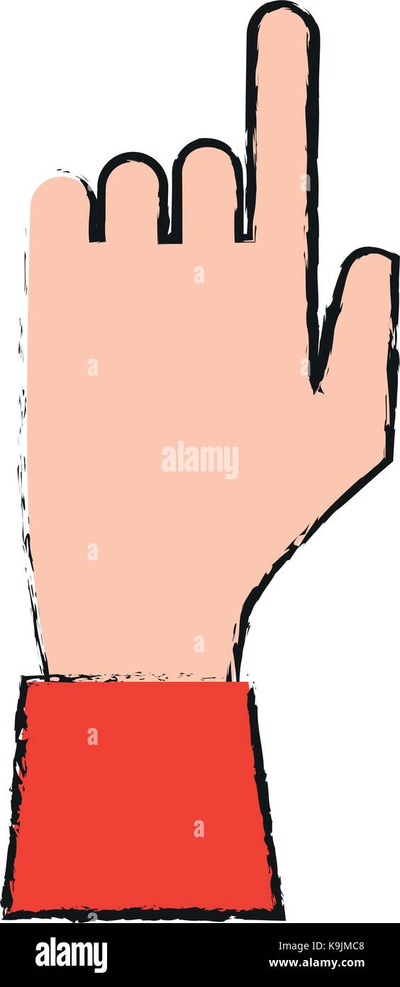 Hand touching something Stock Vector Image & Art - Alamy