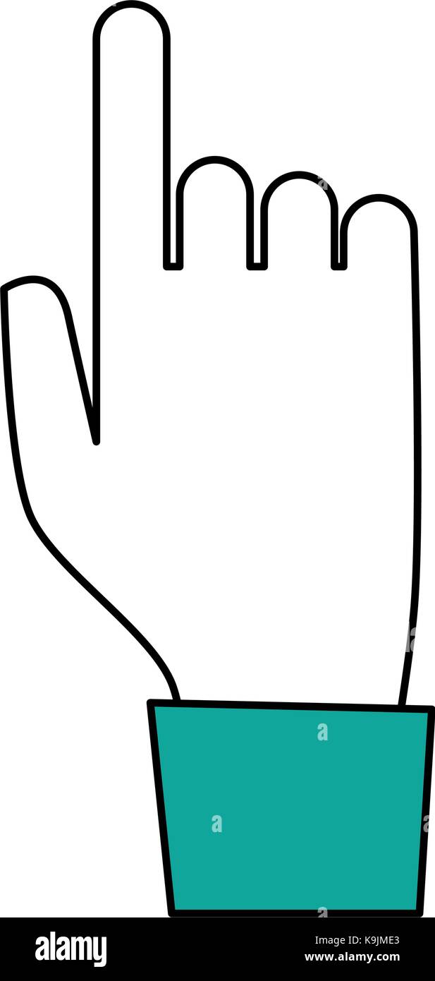 Hand touching something Stock Vector Image & Art - Alamy