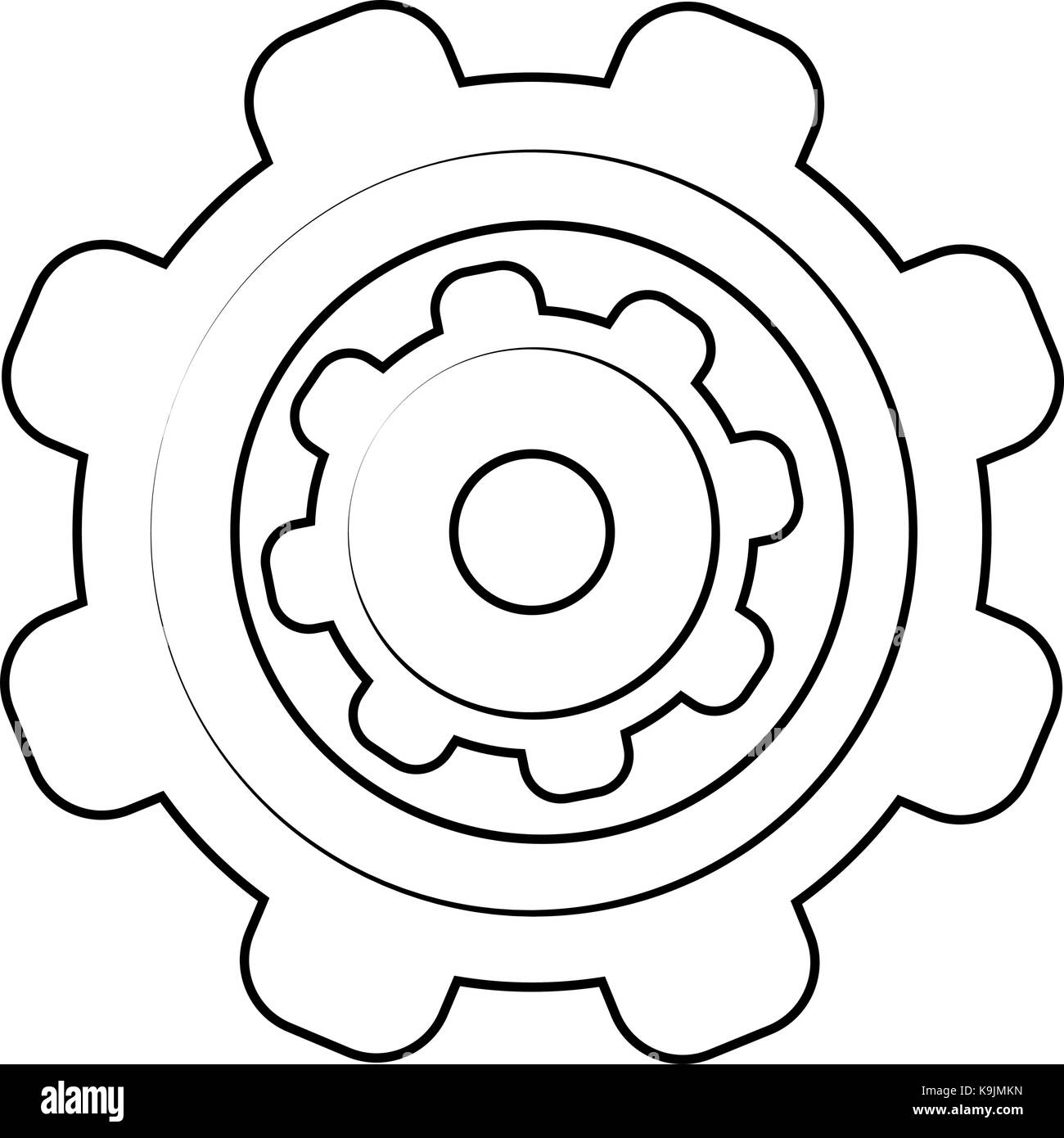 Gear machinery piece Stock Vector Image & Art - Alamy