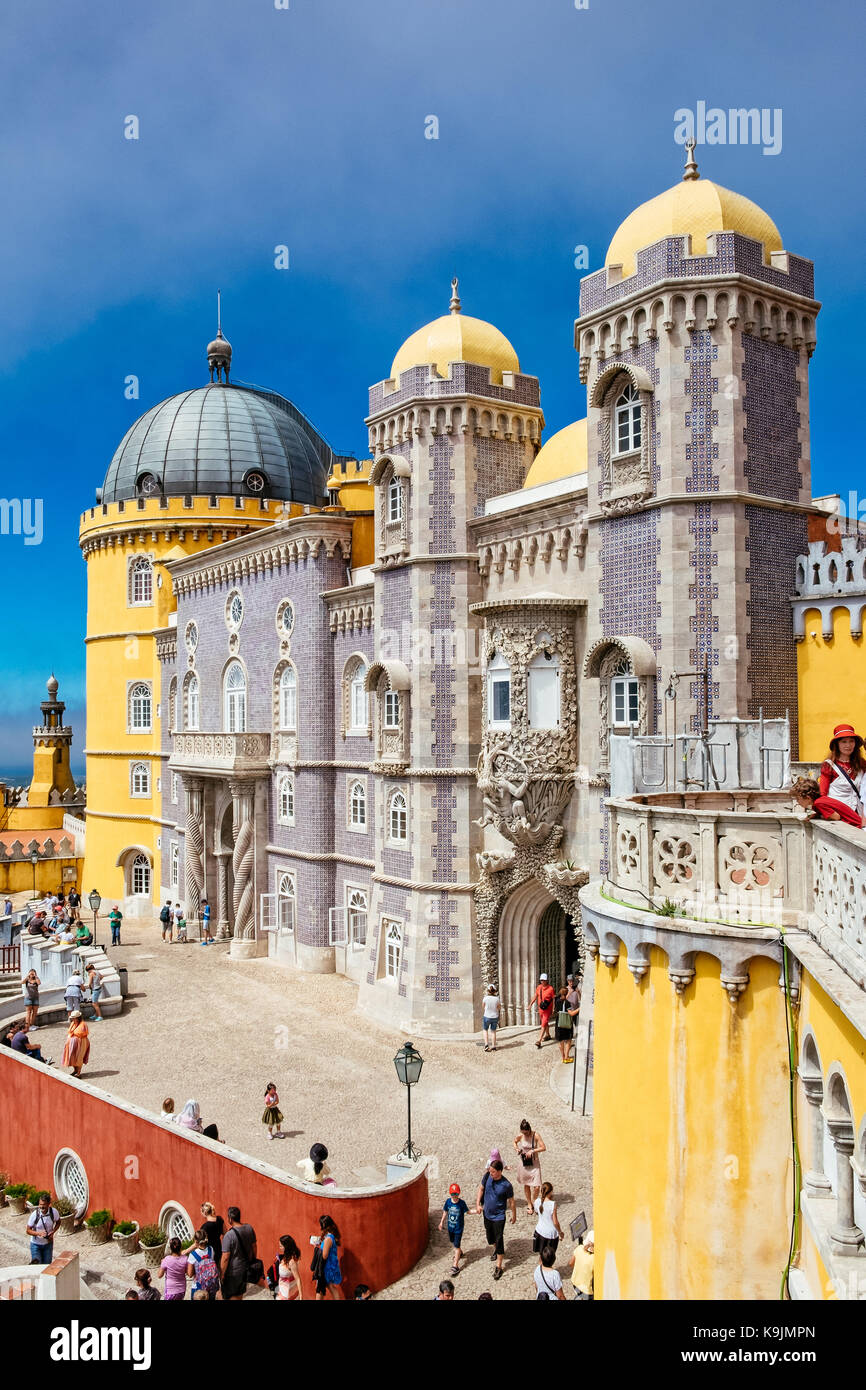 The Pena Palace is a Romanticist castle in the municipality of Sintra ...