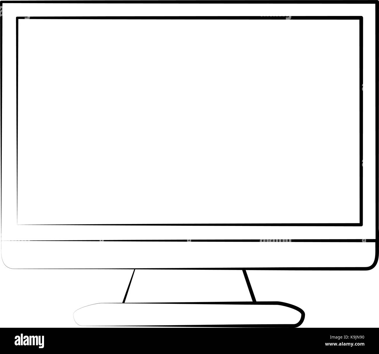 Computer monitor isolated Stock Vector Image & Art - Alamy