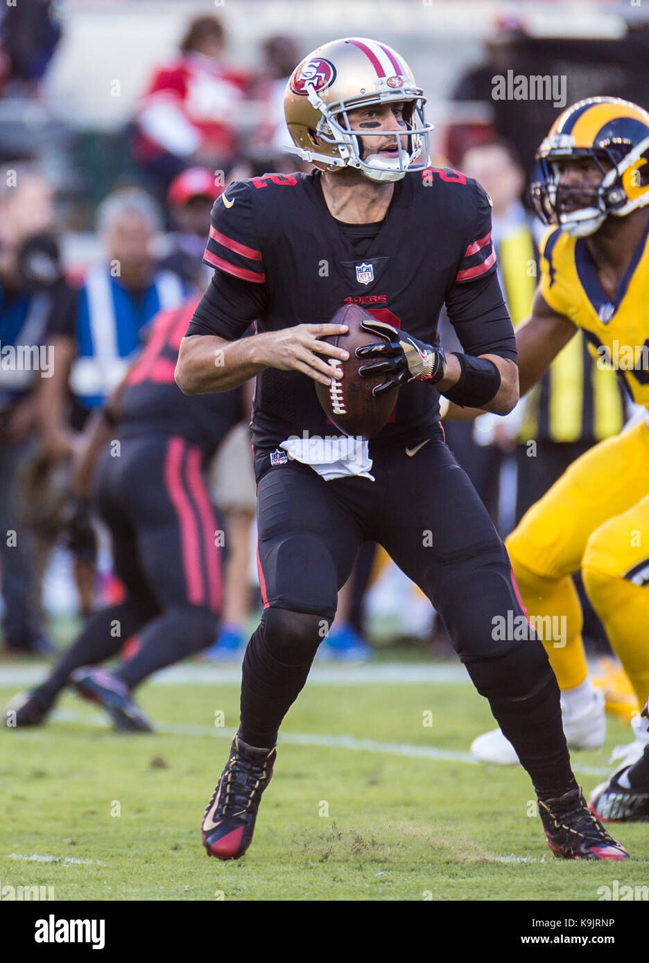 Santa Clara USAA CA. 21st Sep, 2017. 49ers quarterback Brian Hoyer (2 ...