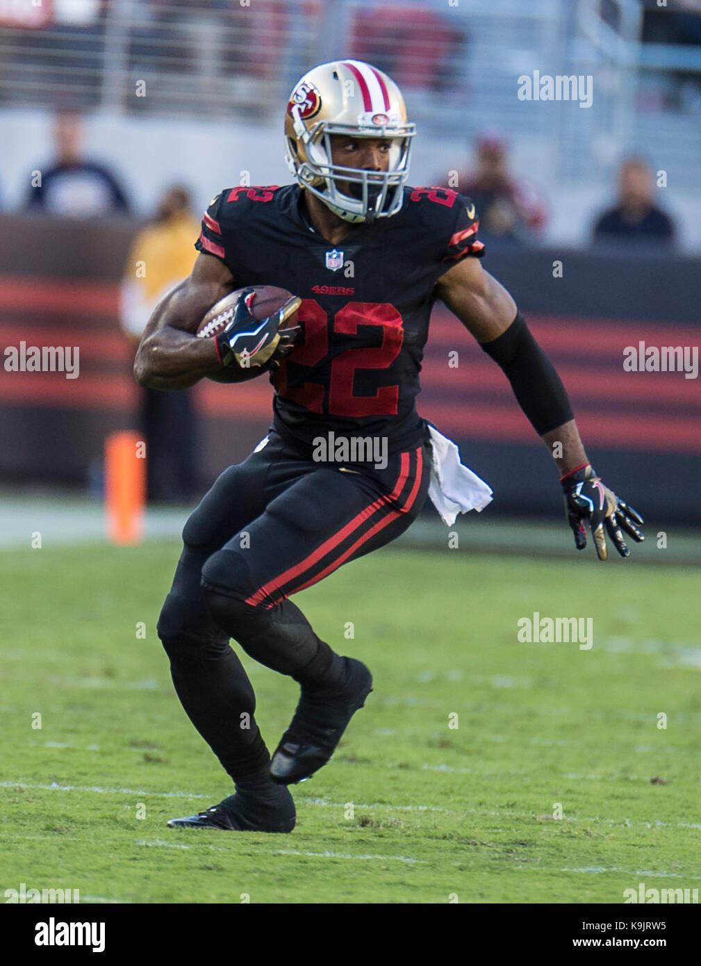 Sept 21 2017 - Santa Clara U.S.A CA -49ers running back Matt Breida (22 ...