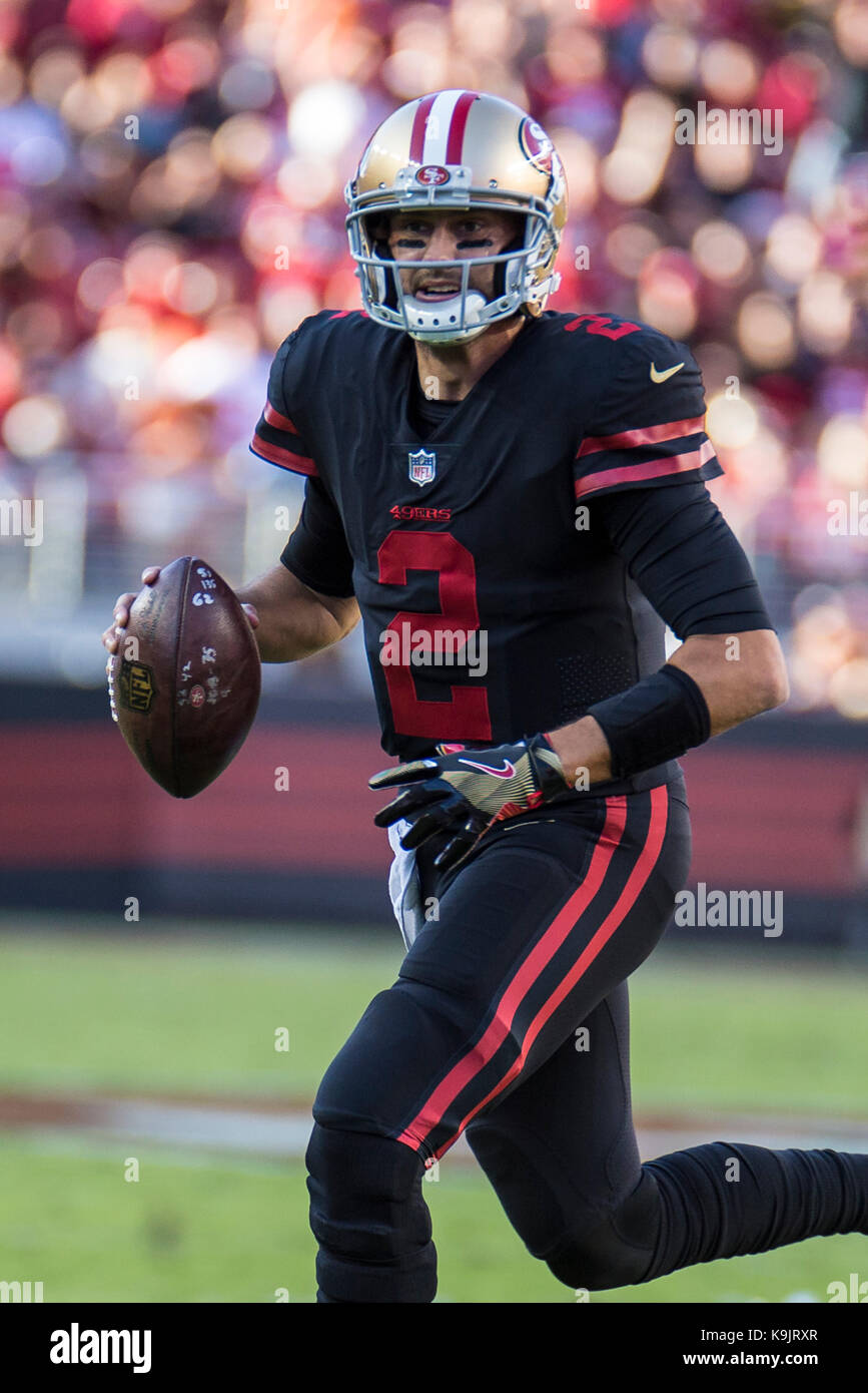 Santa Clara USAA CA. 21st Sep, 2017. 49ers quarterback Brian Hoyer (2 ...