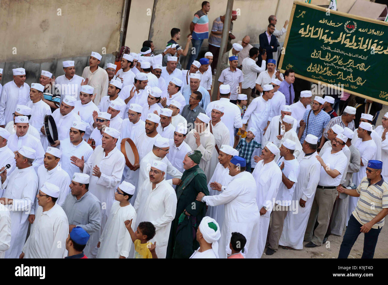 Cairo, Egypt. 22nd Sep, 2017. Egyptian Sufi Muslims practice ritualized ...
