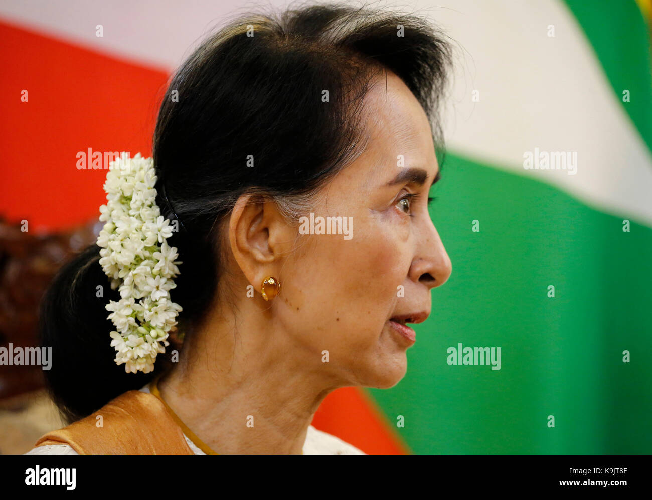 Nay Pyi Taw, Myanmar. 20th Sep, 2017. Myanmar State Counselor Aung San ...