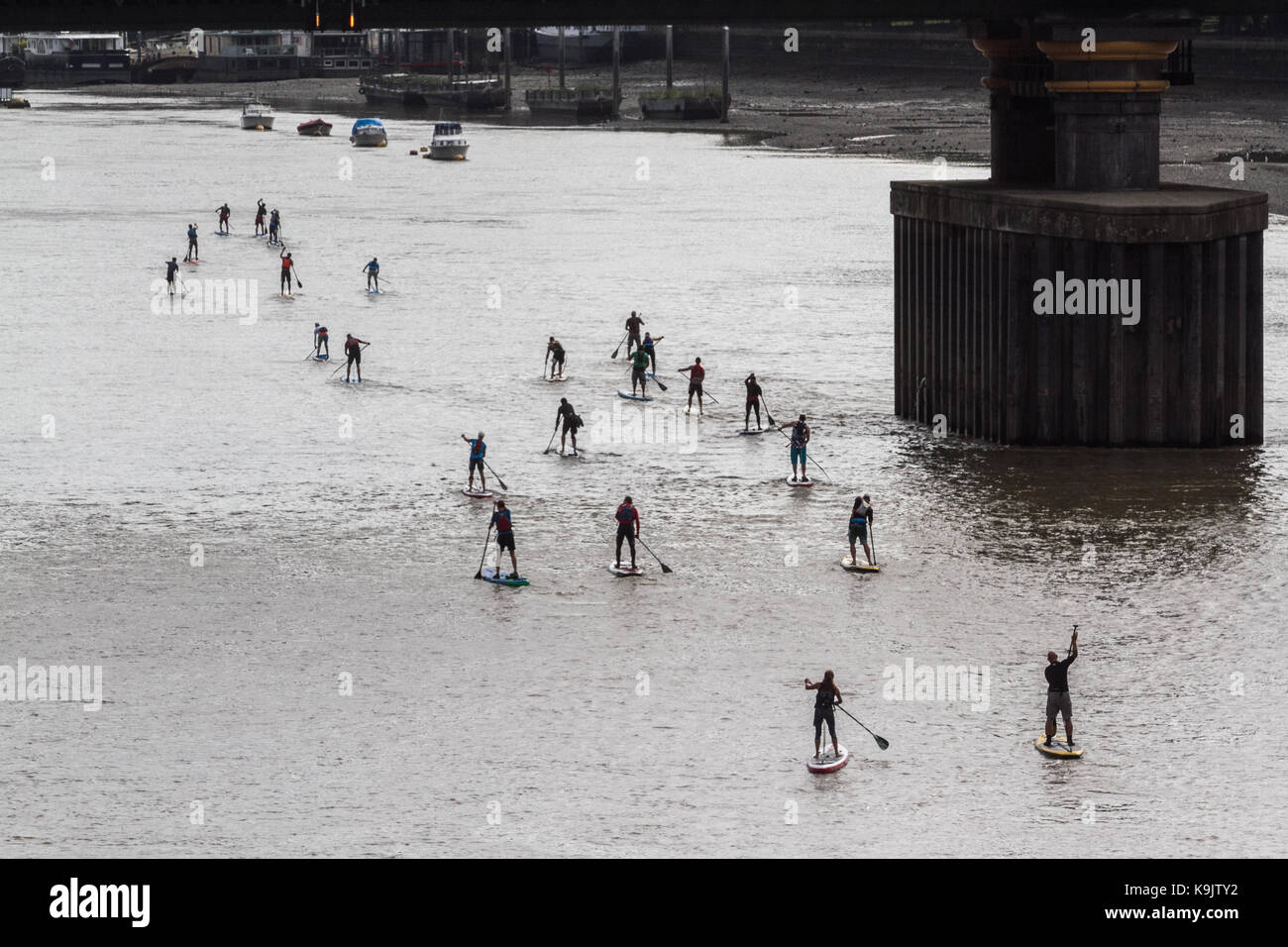 Paddleboarding on river thames hi-res stock photography and images - Alamy