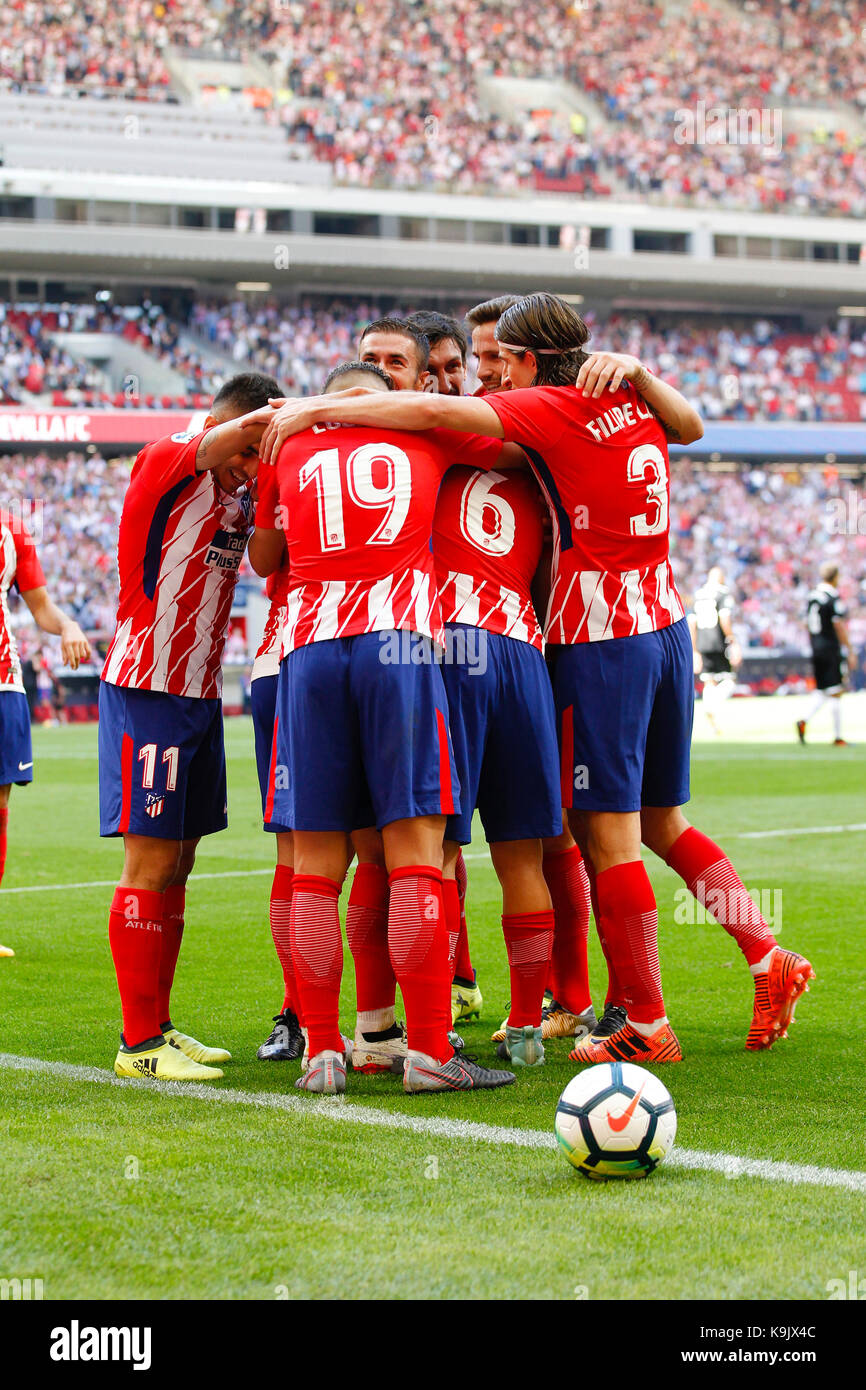 Antonie Griezmann (7) Atletico de Madrid's player celebrates the (2, 0 ...