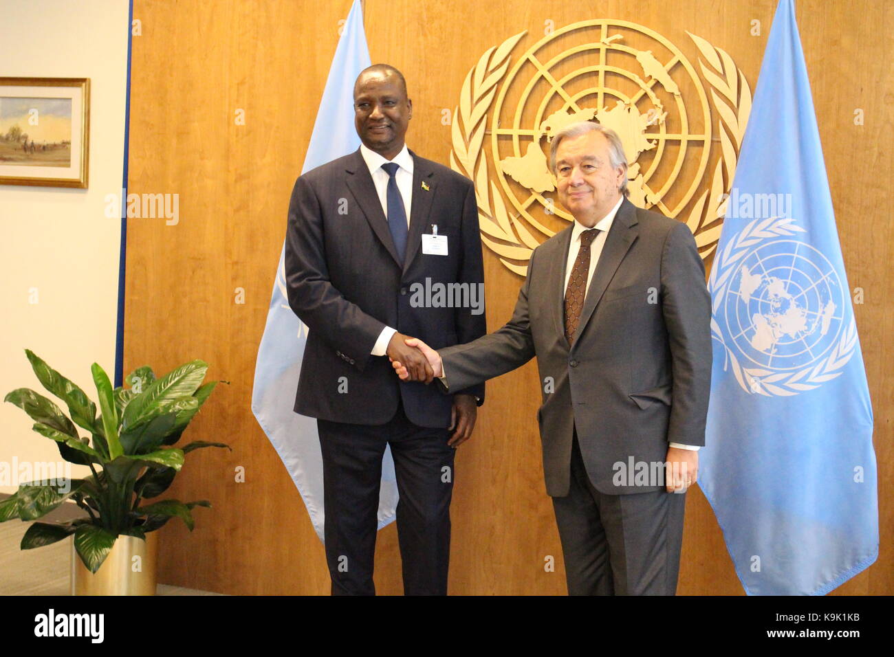 UN, New York, USA. 23rd Sep, 2017. South Sudan First Vice President ...