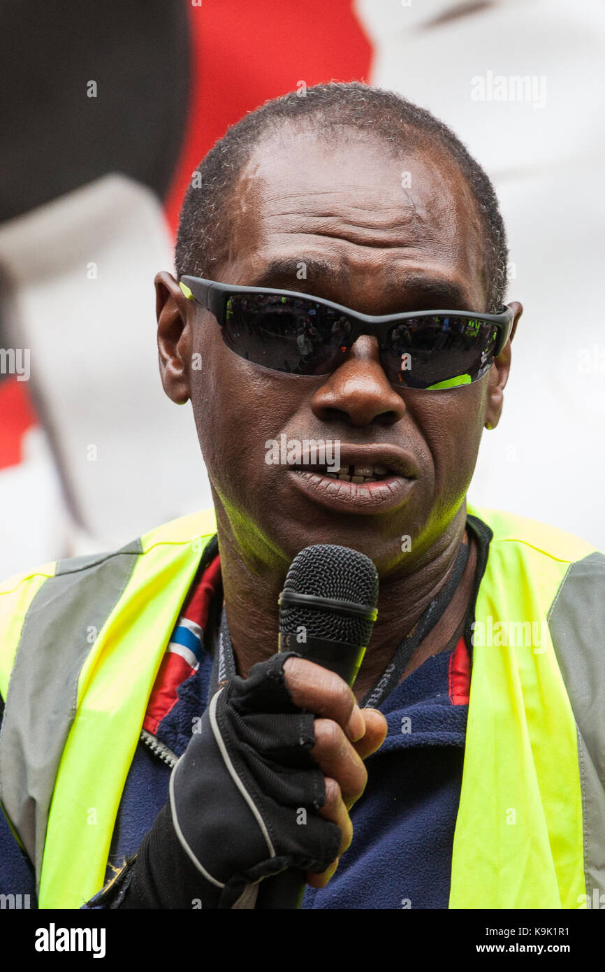 London, UK. 23rd Sep, 2017. Franklin Thomas of Northumberland Park ...