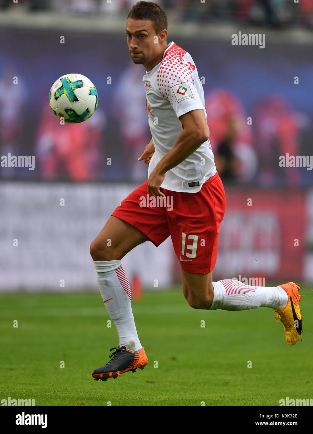 Leipzig, Germany. 23rd Sep, 2017. Leipzig's Stefan Ilsanker on the ball ...