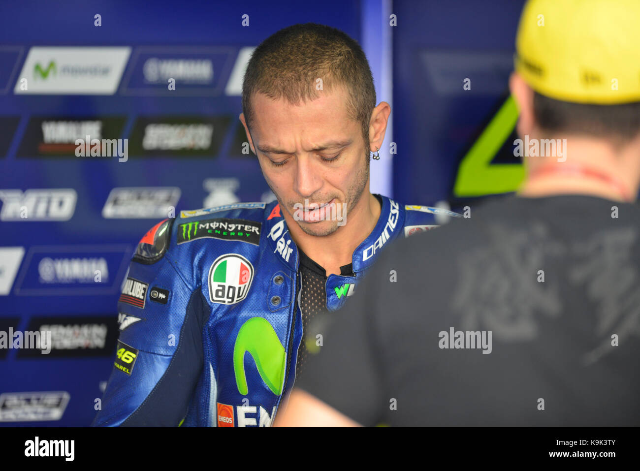 #46 Valentino Rossi (Italian) Movistar Yamaha Motogp Yamaha in the free ...