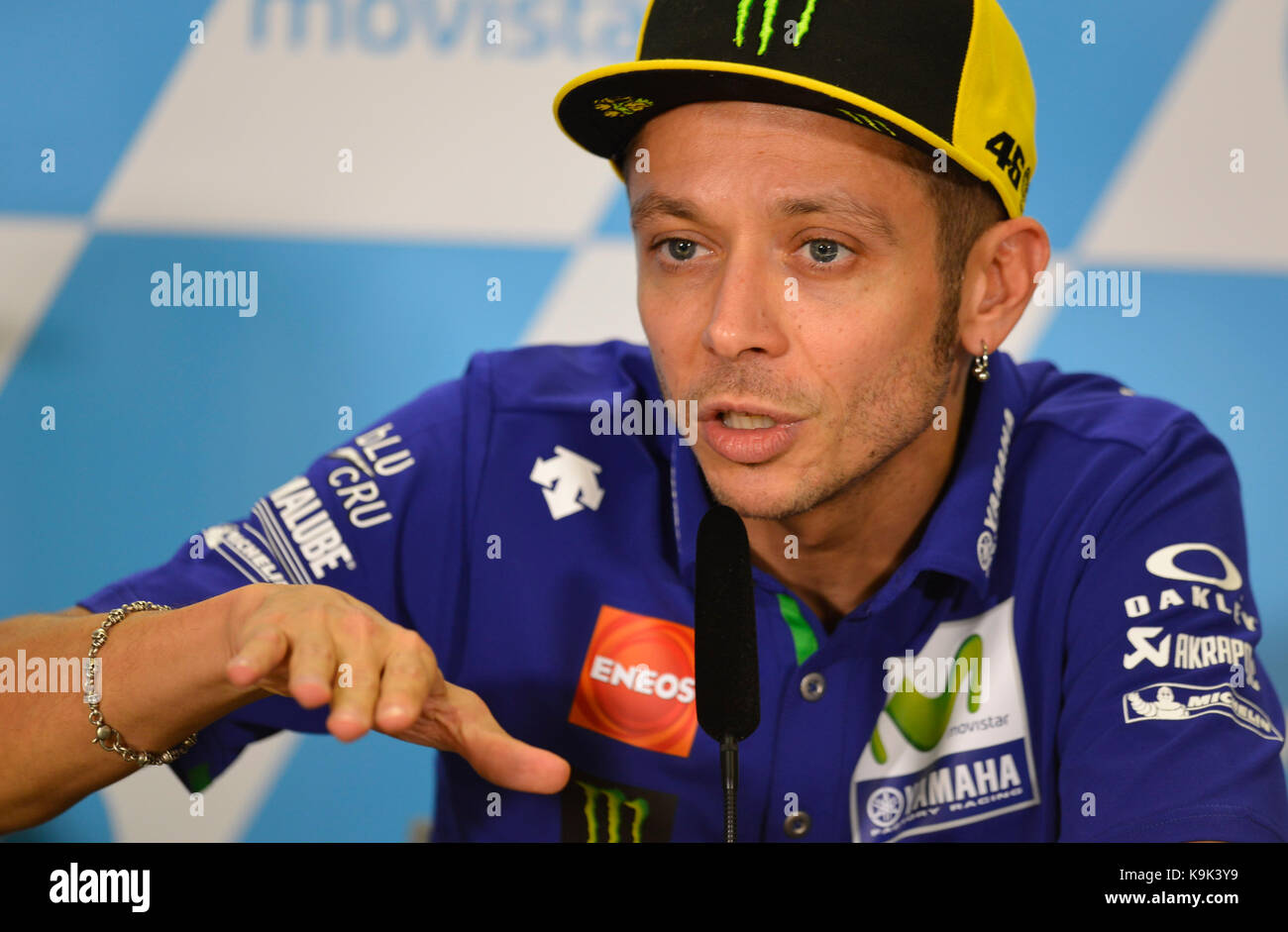 #46 Valentino Rossi (Italian) Movistar Yamaha Motogp Yamaha in the ...