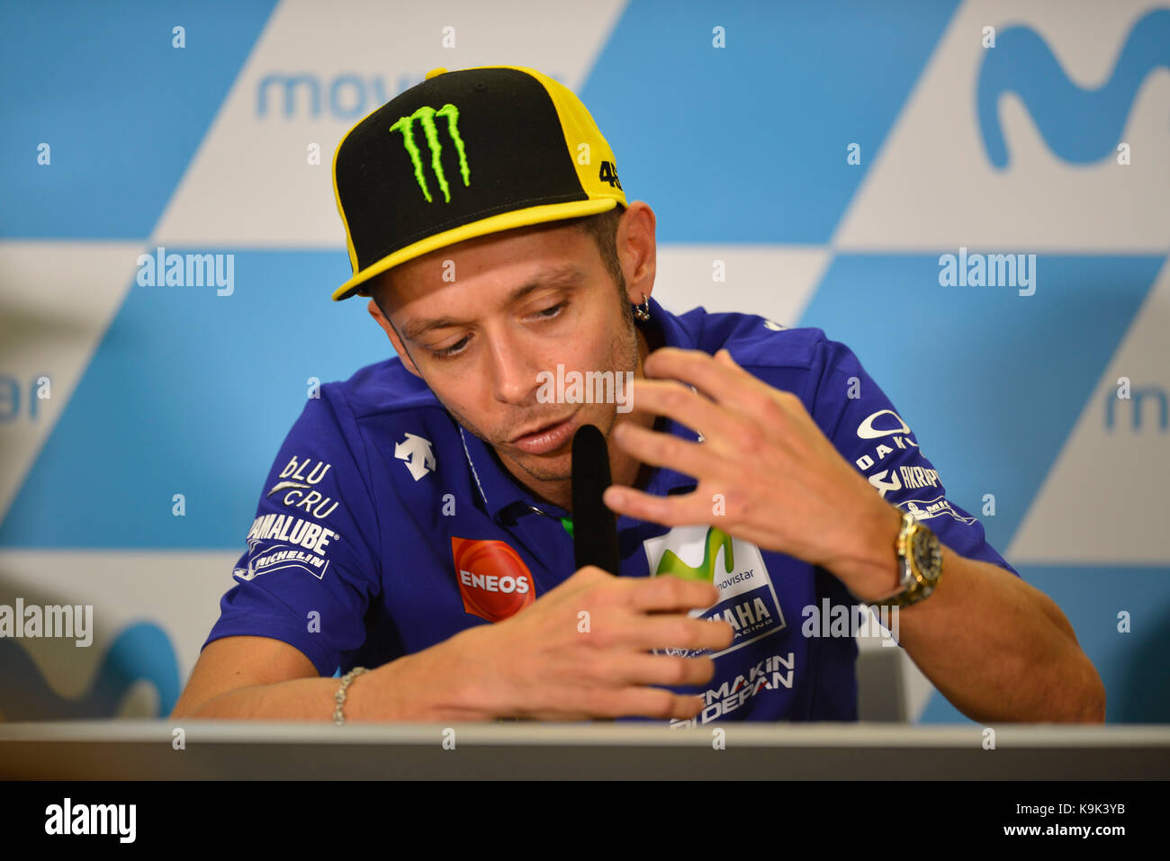 #46 Valentino Rossi (Italian) Movistar Yamaha Motogp Yamaha in the ...
