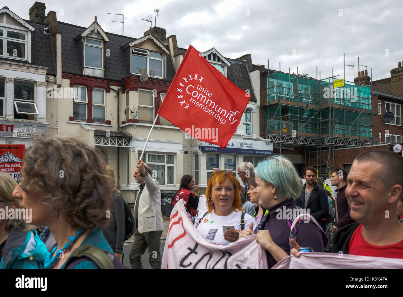 Harringay, London, England, UK. 23rd September 2017. Hundreds and march ...
