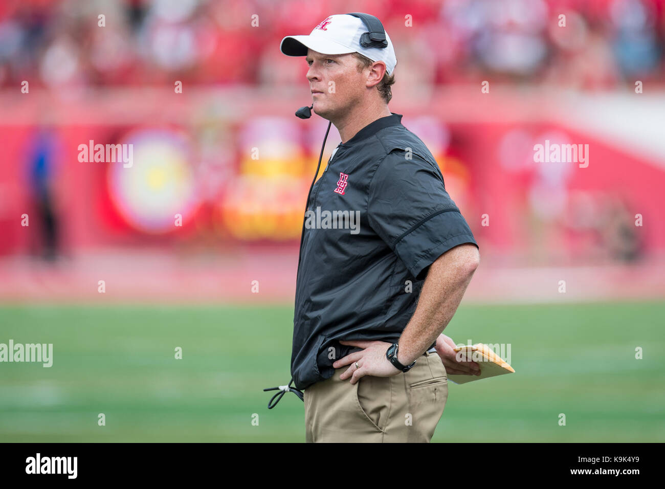 Houston, TX, USA. 23rd Sep, 2017. Houston Cougars head coach Major ...