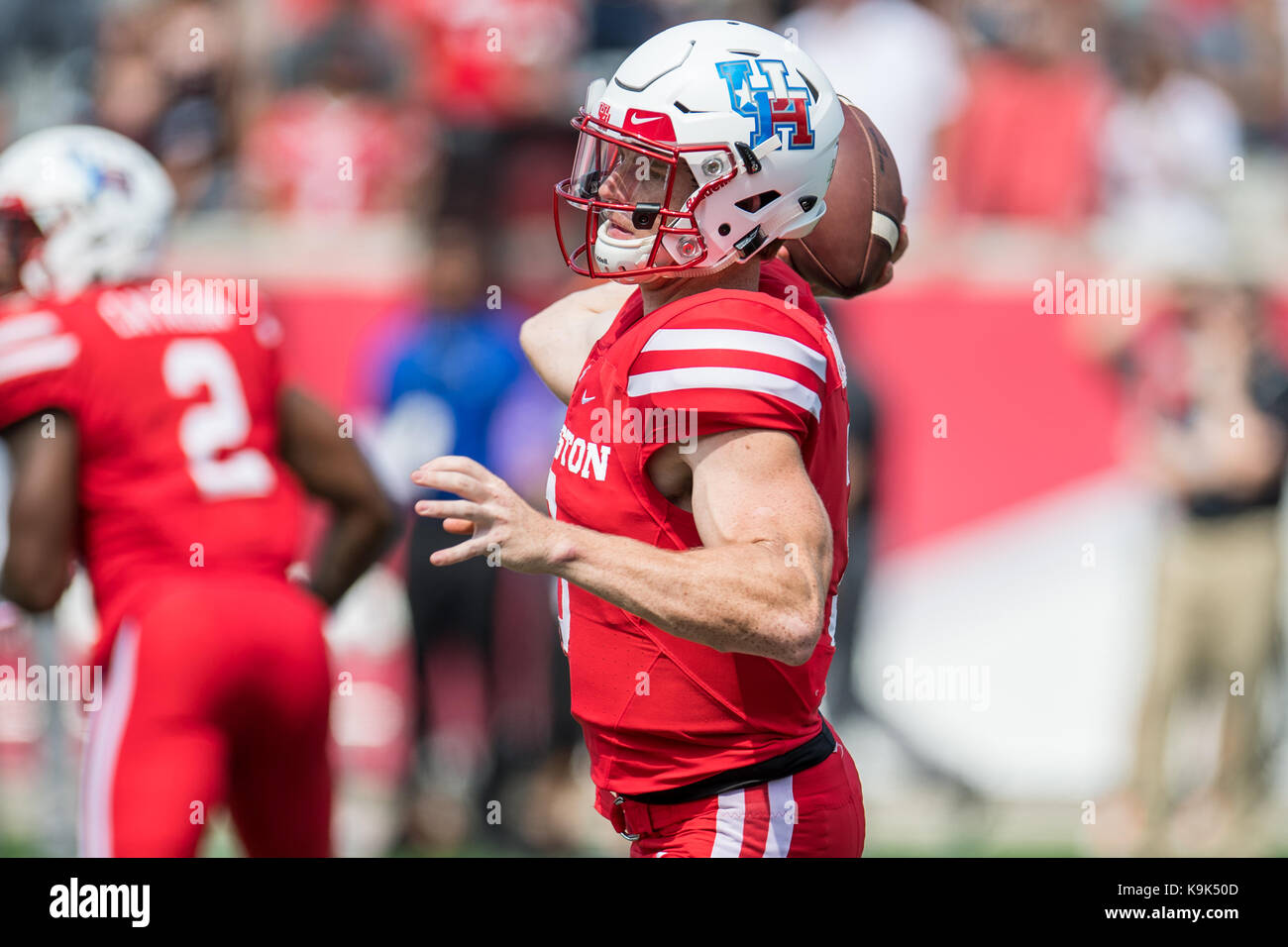 Houston, TX, USA. 23rd Sep, 2017. Houston Cougars quarterback Kyle ...
