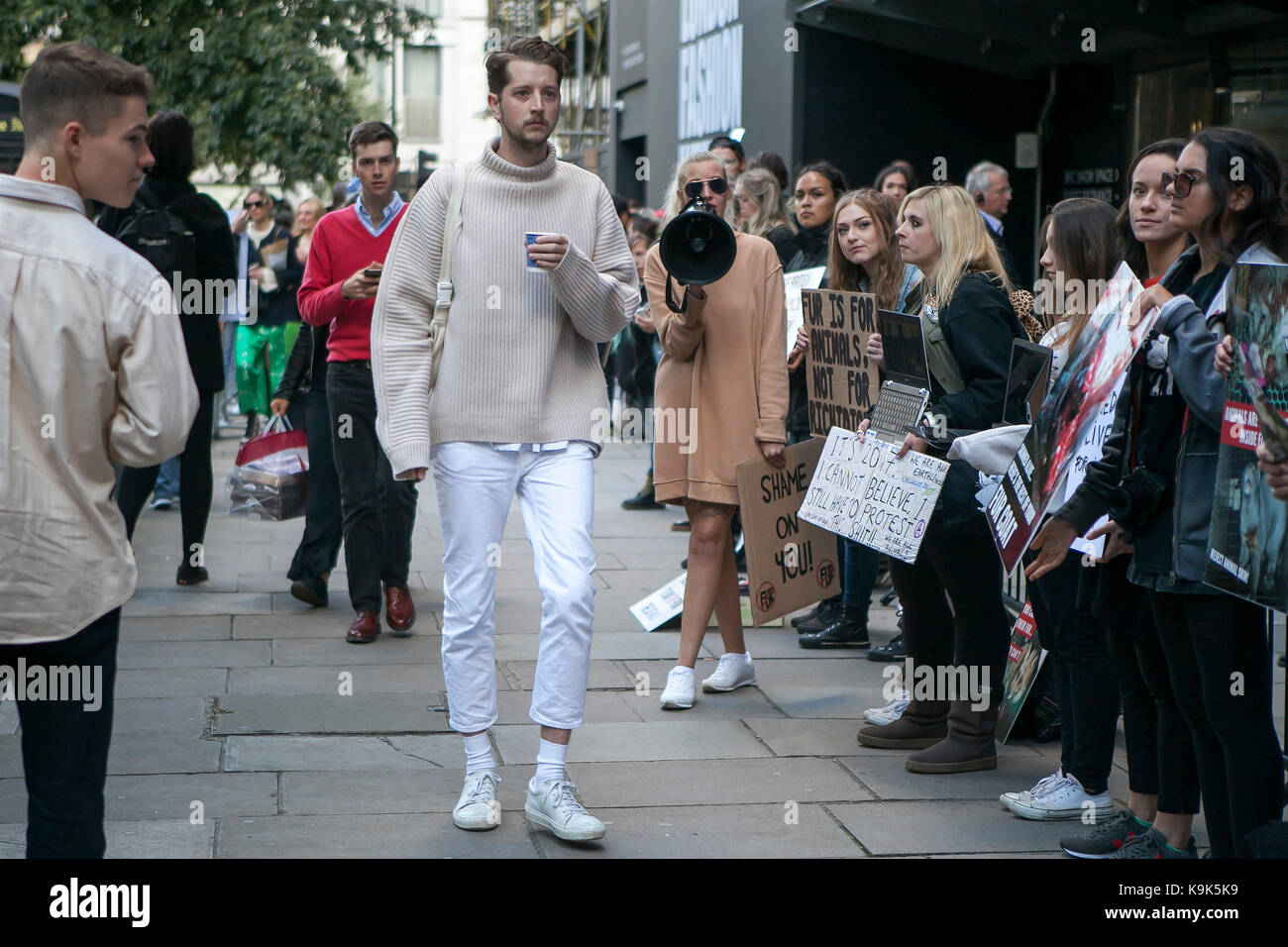 Anti fur protest lfw hi-res stock photography and images - Alamy
