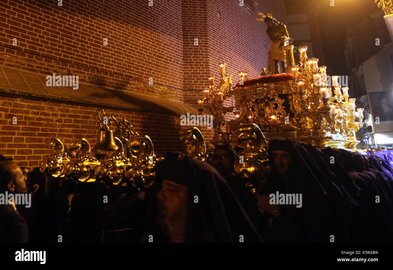 September 23, 2017 - The Christ of the Gypsies cross the streets of the ...