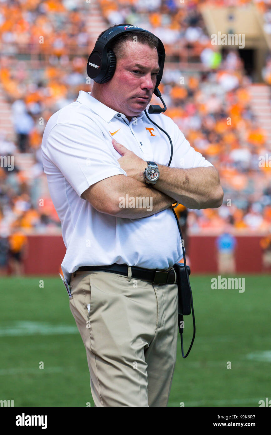 September 23, 2017: head coach Butch Jones of the Tennessee Volunteers ...