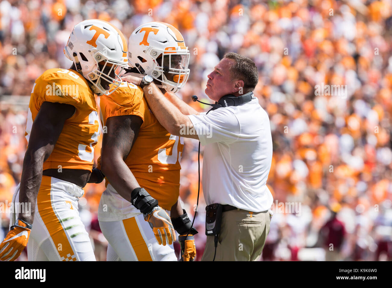 September 23, 2017: head coach Butch Jones of the Tennessee Volunteers ...