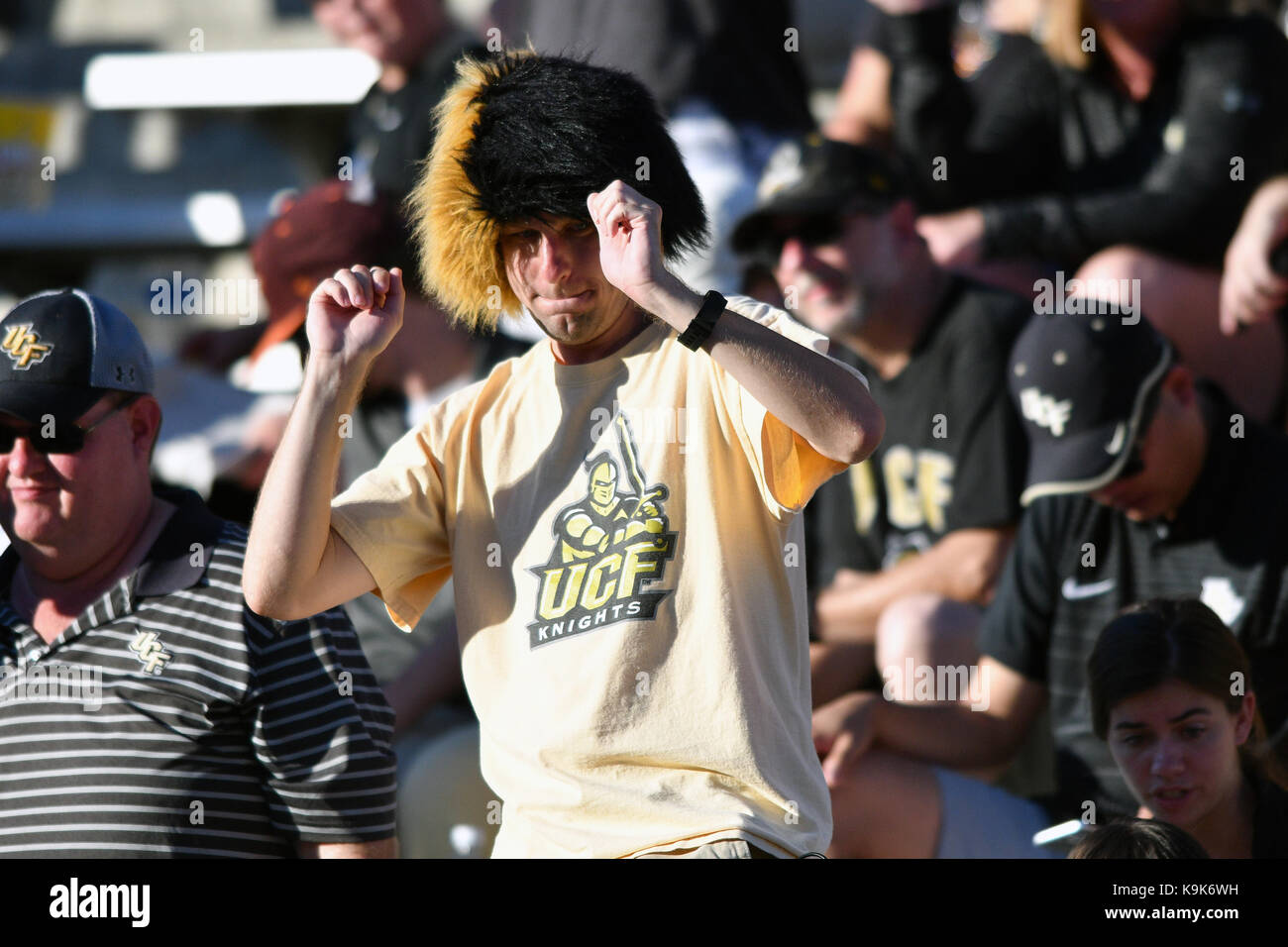 College Park, Maryland, USA. 23rd Sep, 2017. A UCF Knights fan ...
