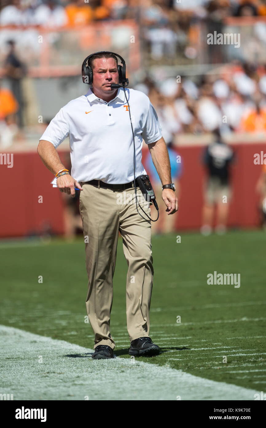 September 23, 2017: head coach Butch Jones of the Tennessee Volunteers ...