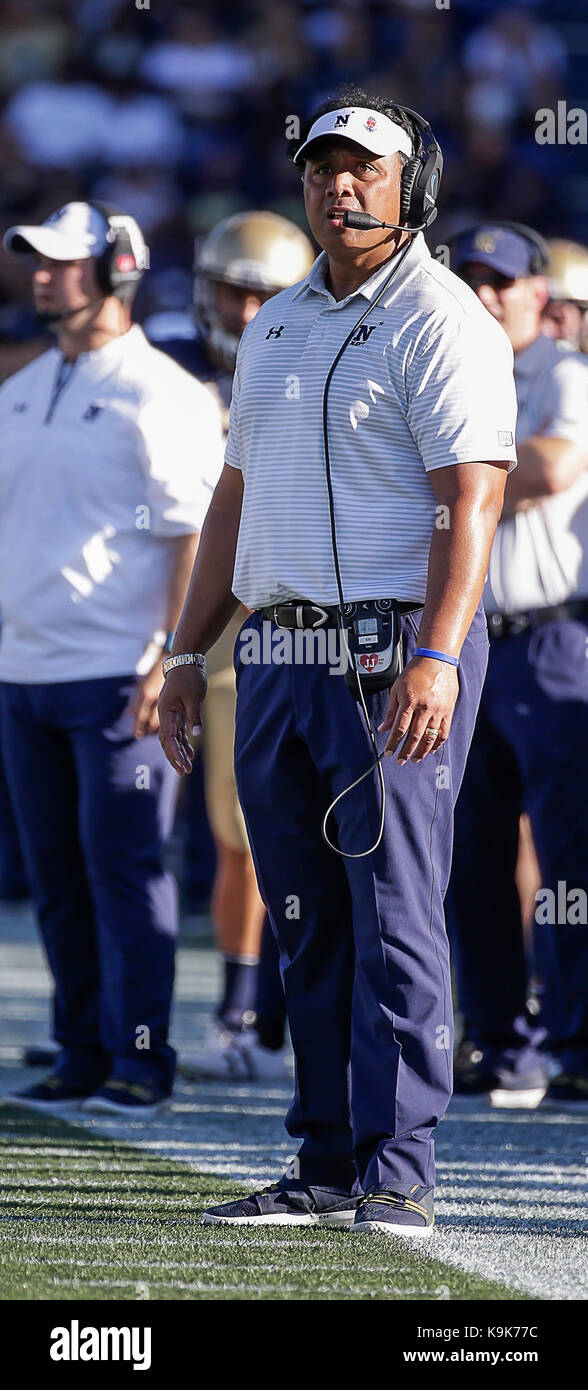 Annapolis, Maryland, USA. 23rd Sep, 2017. United States Naval Academy ...