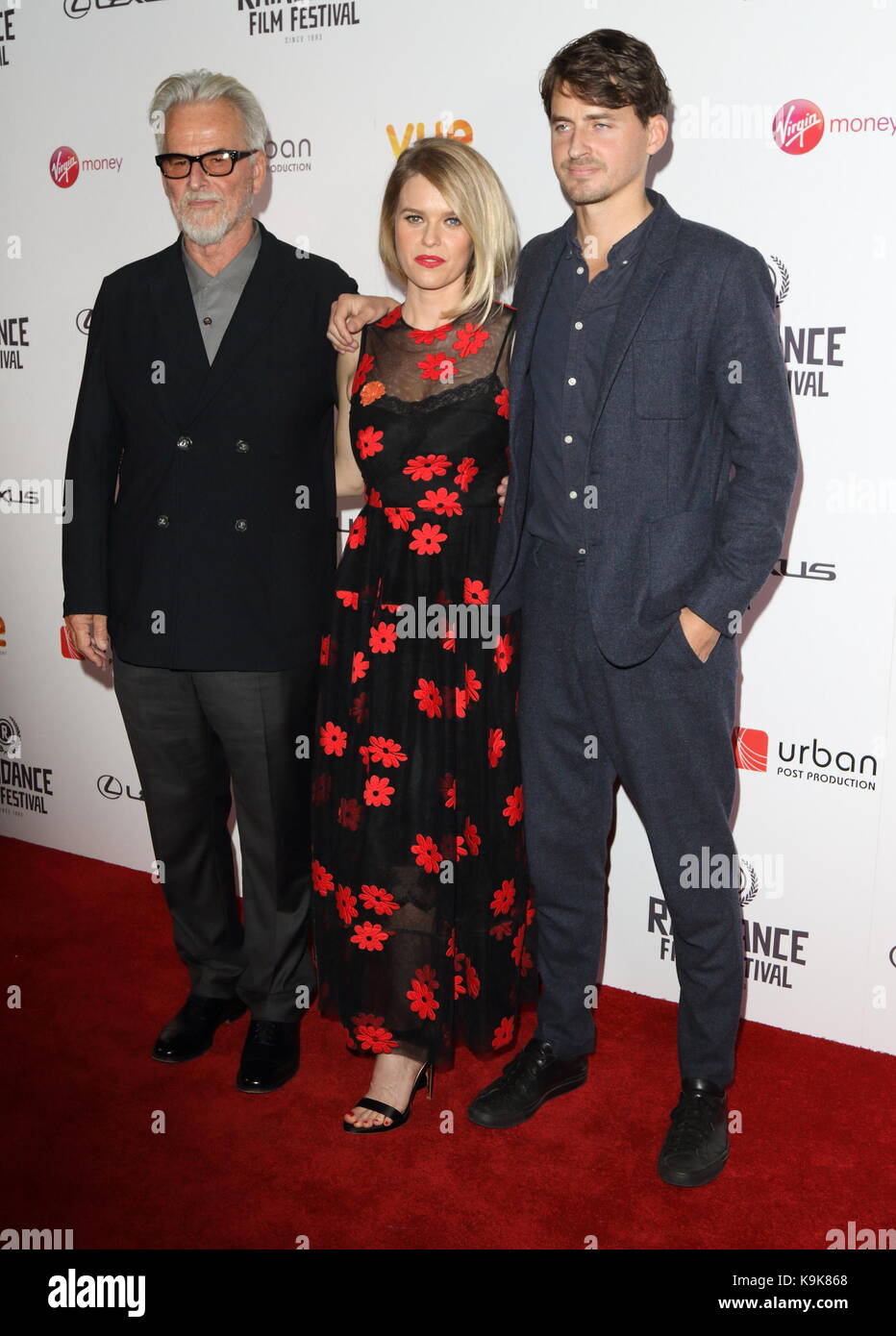 London, UK. 23rd Sep, 2017. Trevor Eve, Alice Eve and Jack Eve ...