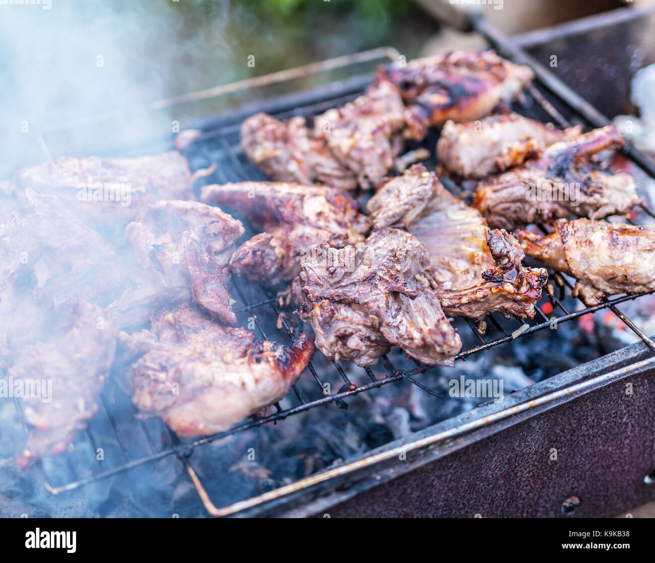Nutria meat on grill Stock Photo - Alamy