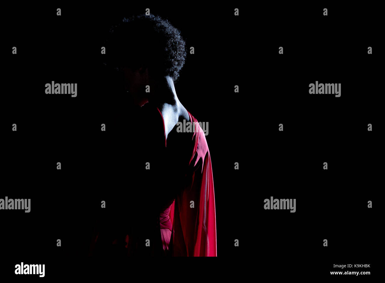Catwalk model black and red hi-res stock photography and images - Alamy