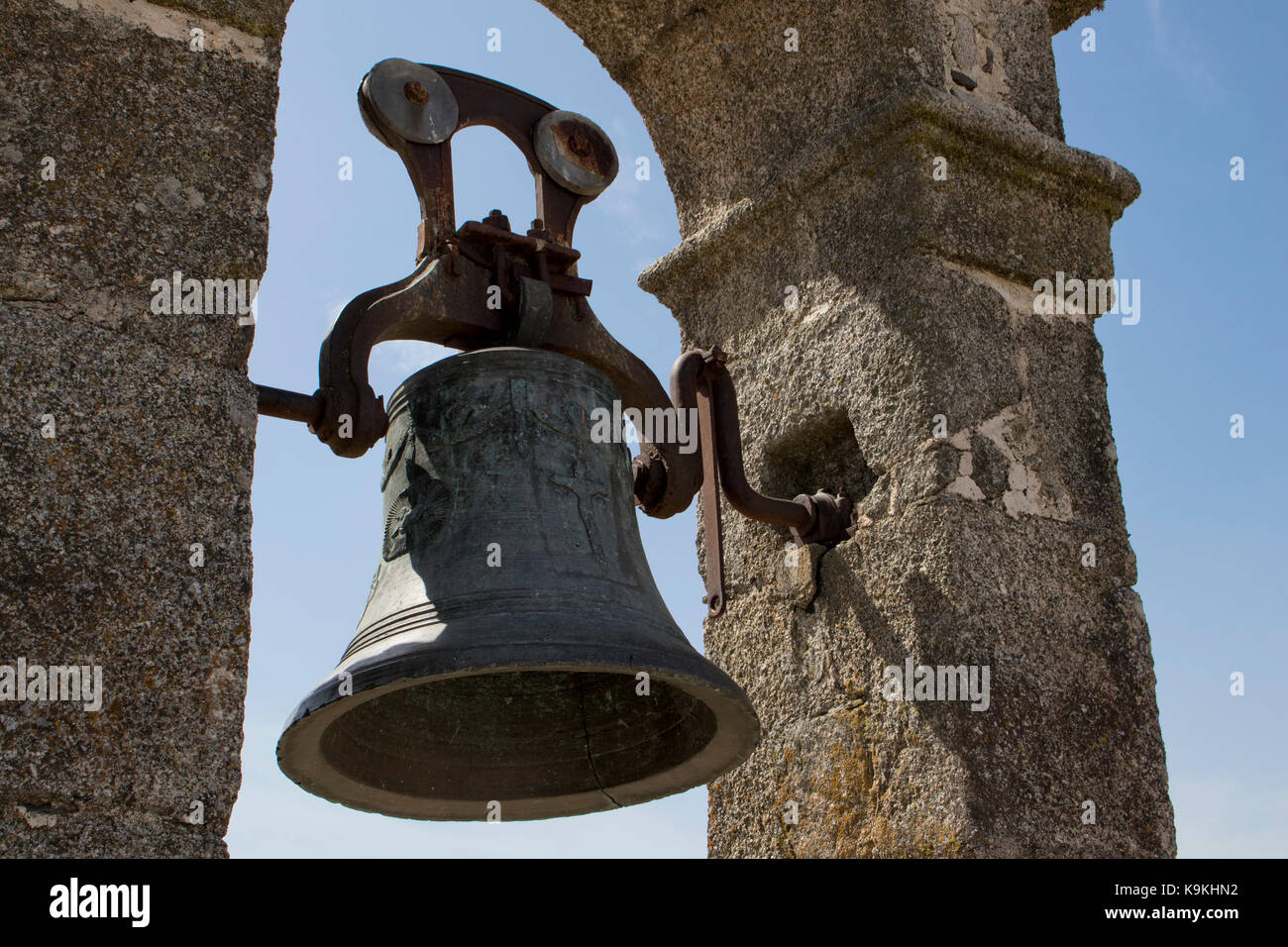Old rusty bell from Trujillo castle (Caceres, Spain Stock Photo - Alamy