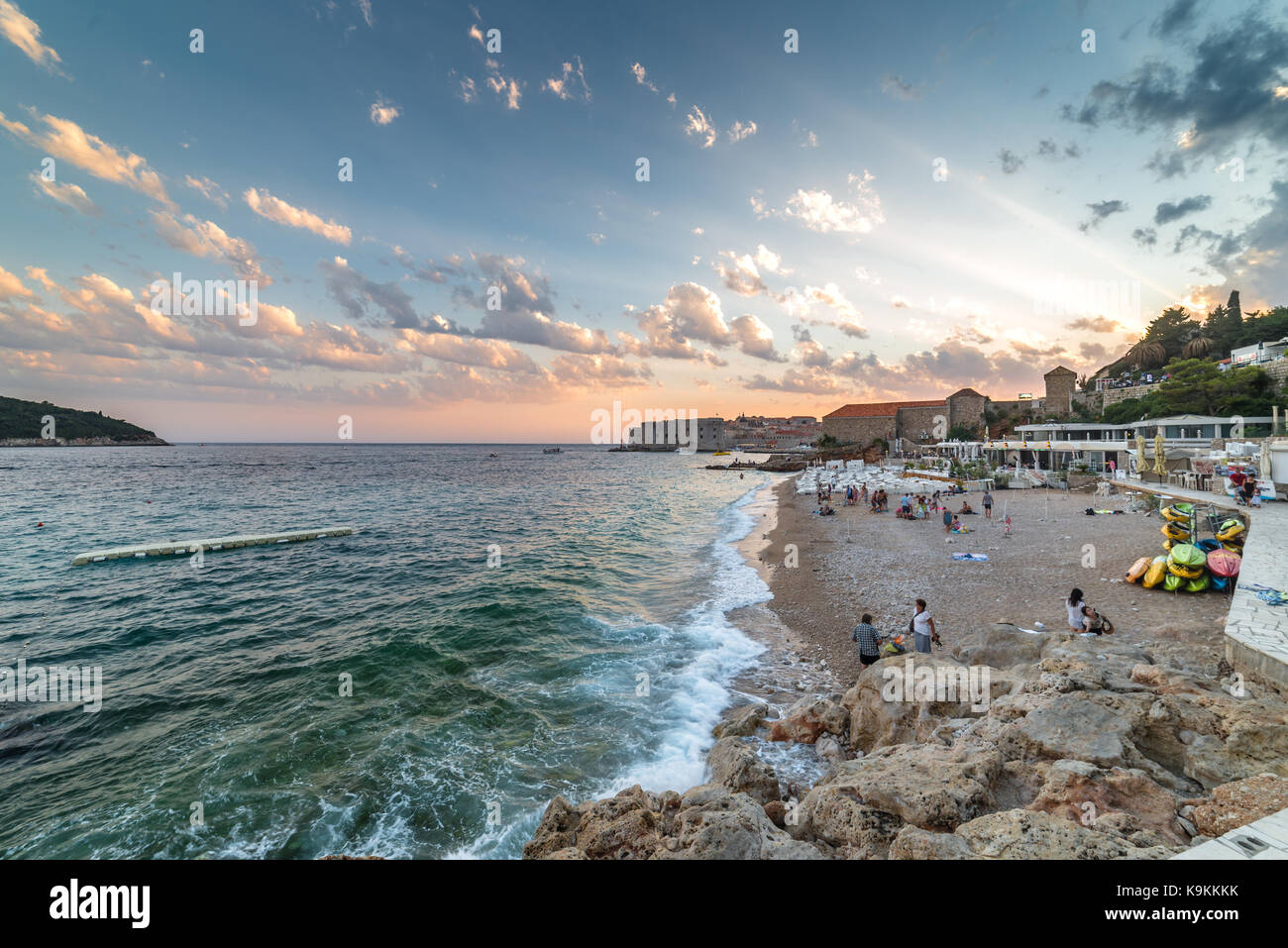 Dubrovnik sunset, Croatia Stock Photo - Alamy