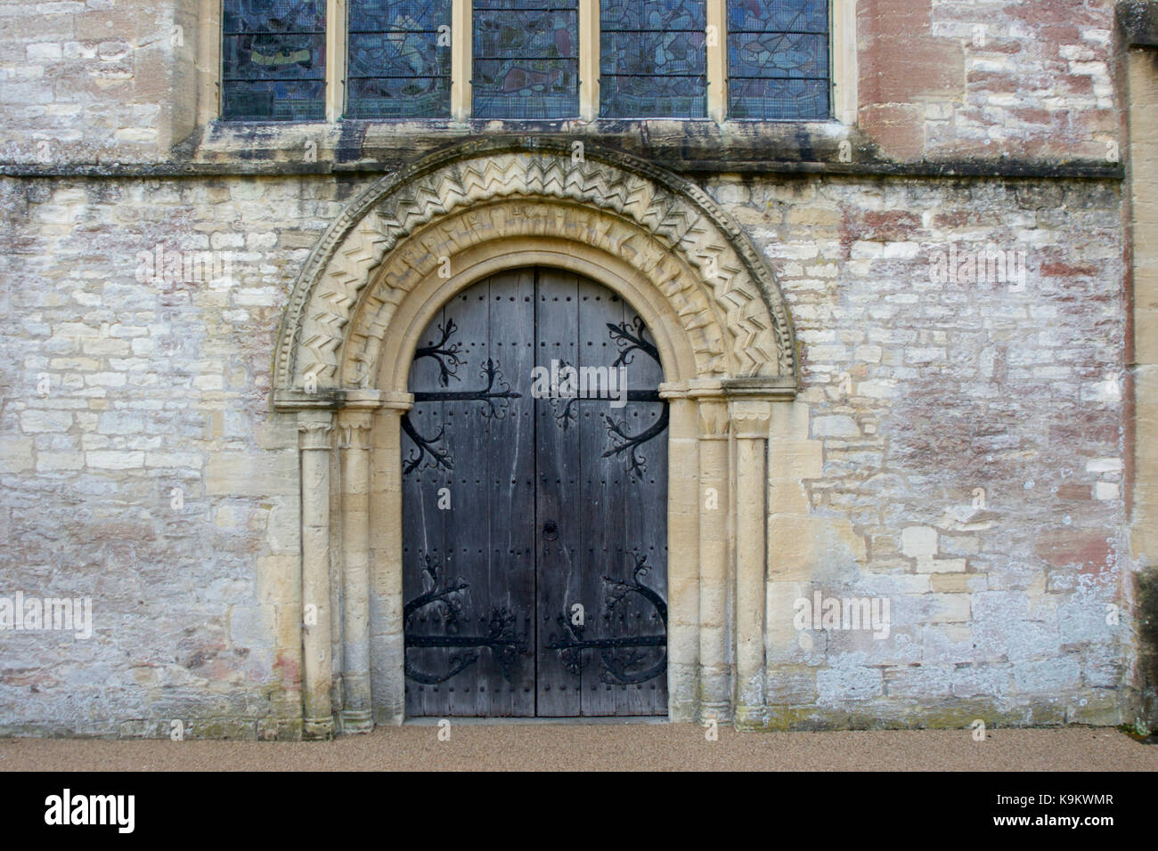 Wooden door norman architecture hi-res stock photography and images - Alamy