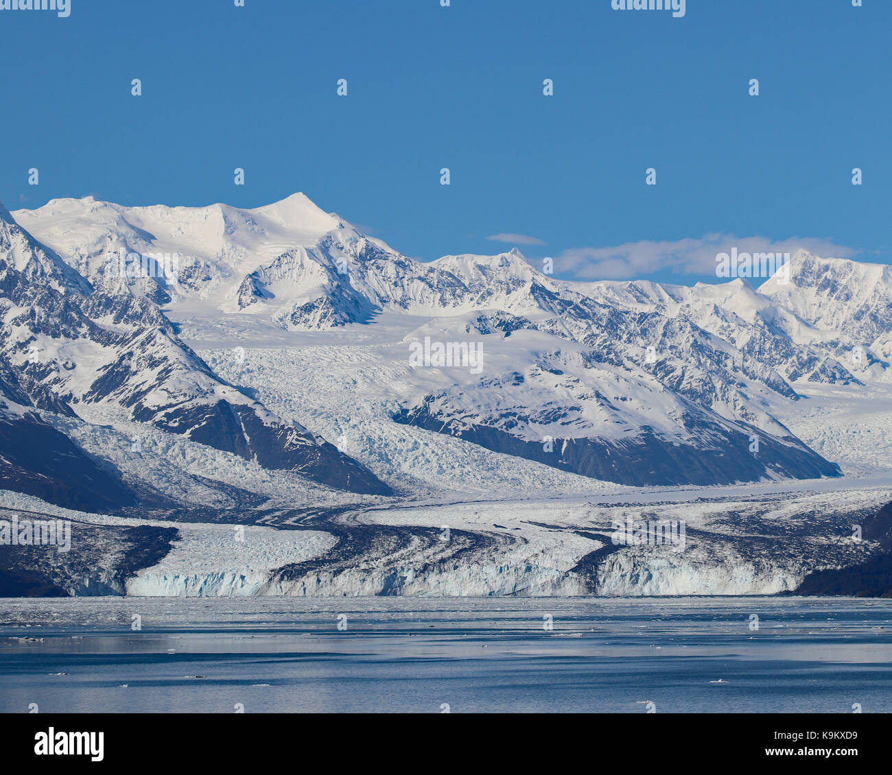 Harvard Glacier in College Fjord, Alaska taken in May, 2017 Stock Photo ...