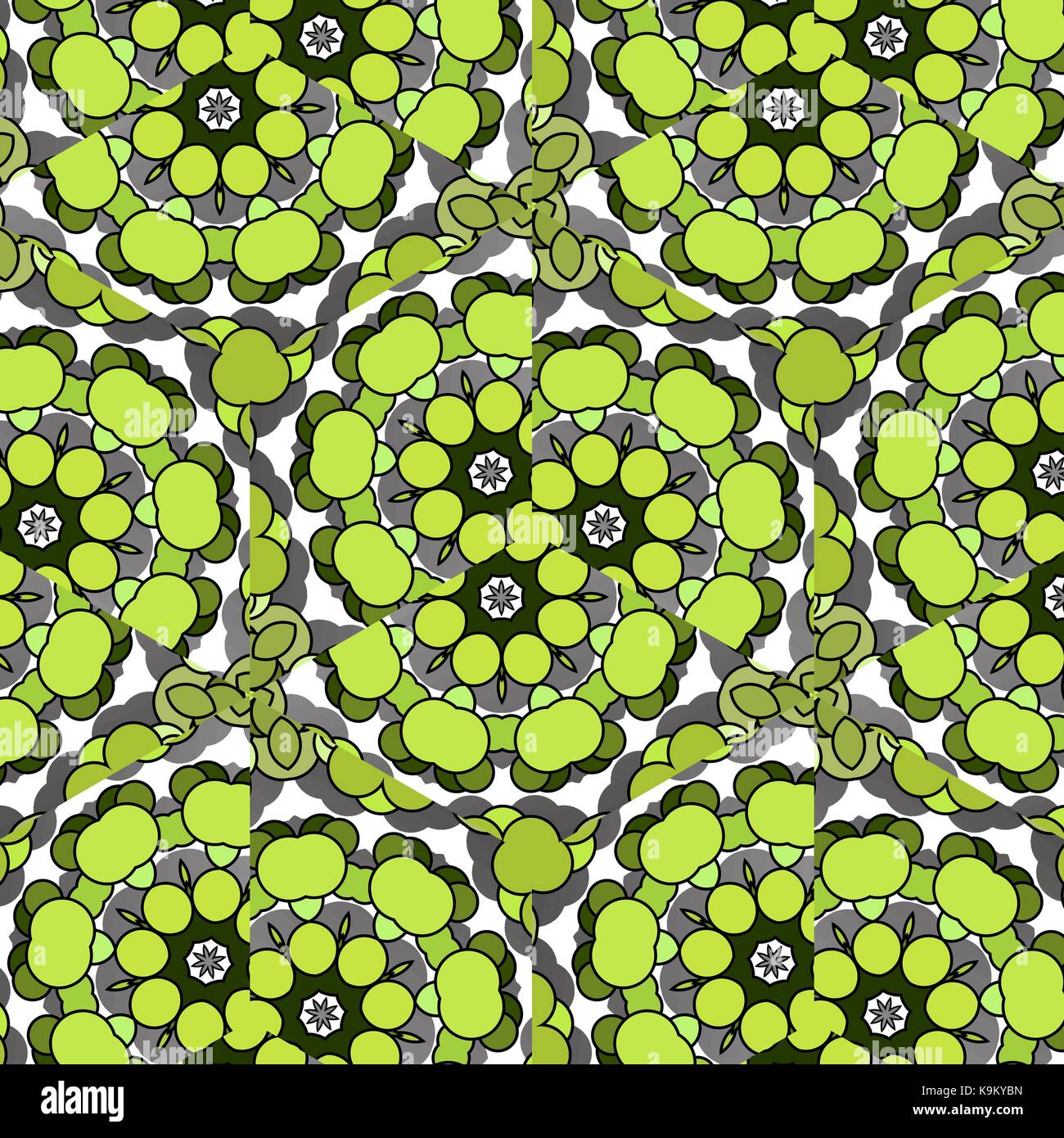 Funny hilarious, amusing pattern with bright circles. natural green ...