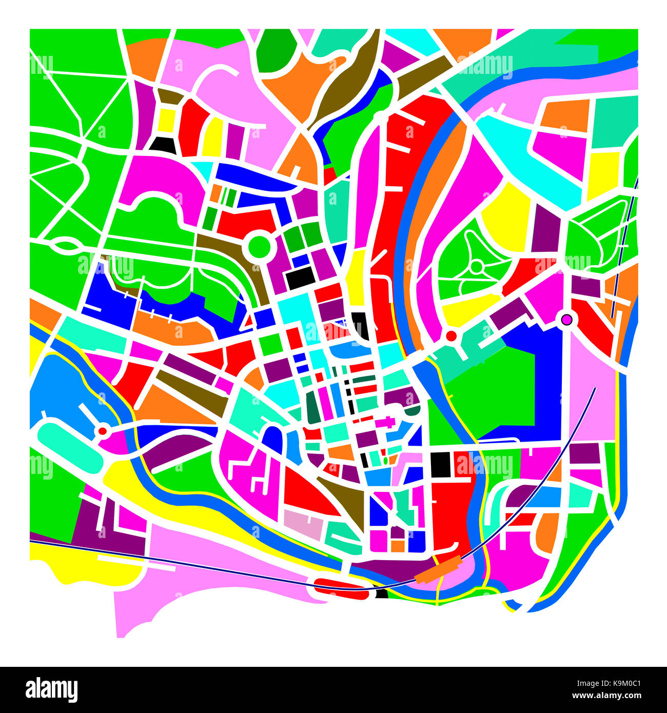 Colourful colourful map hi-res stock photography and images - Alamy