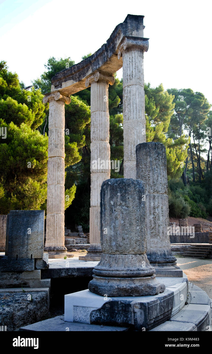 Ruins of the Philippeion, Olympia, Greece Stock Photo - Alamy