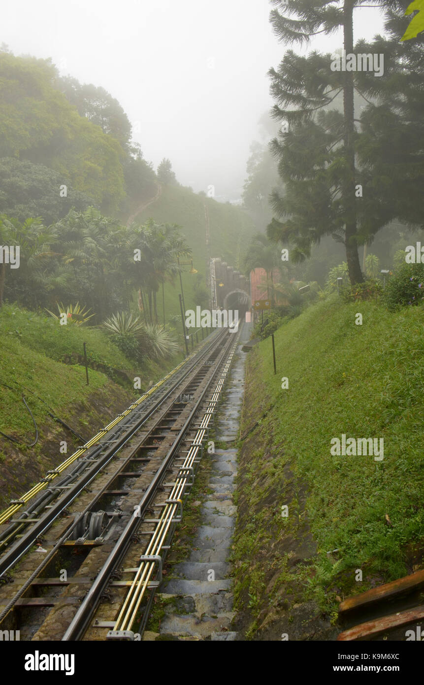 Built on Penang hill this funicular railway is popular with tourists ...