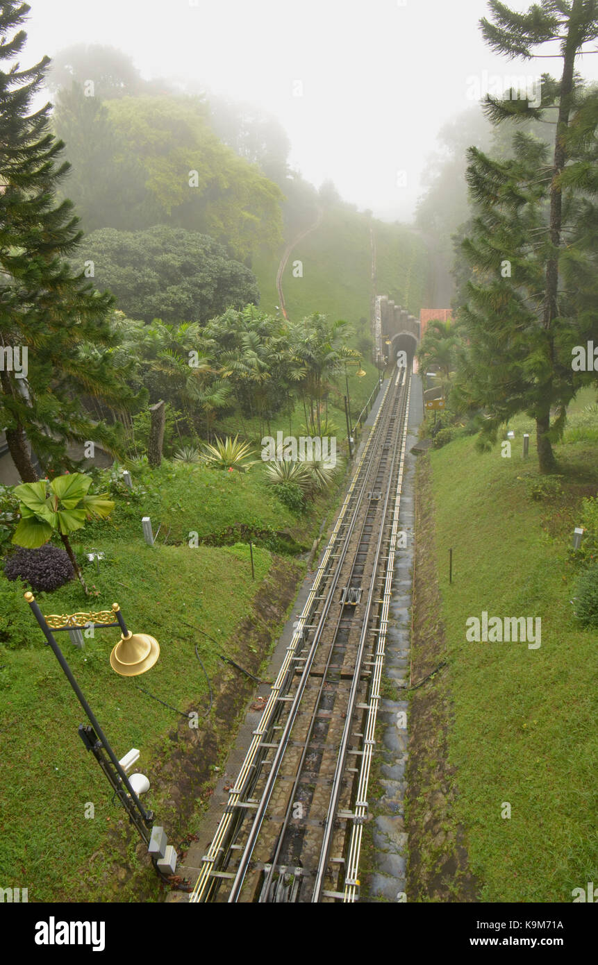 Built on Penang hill this funicular railway is popular with tourists ...
