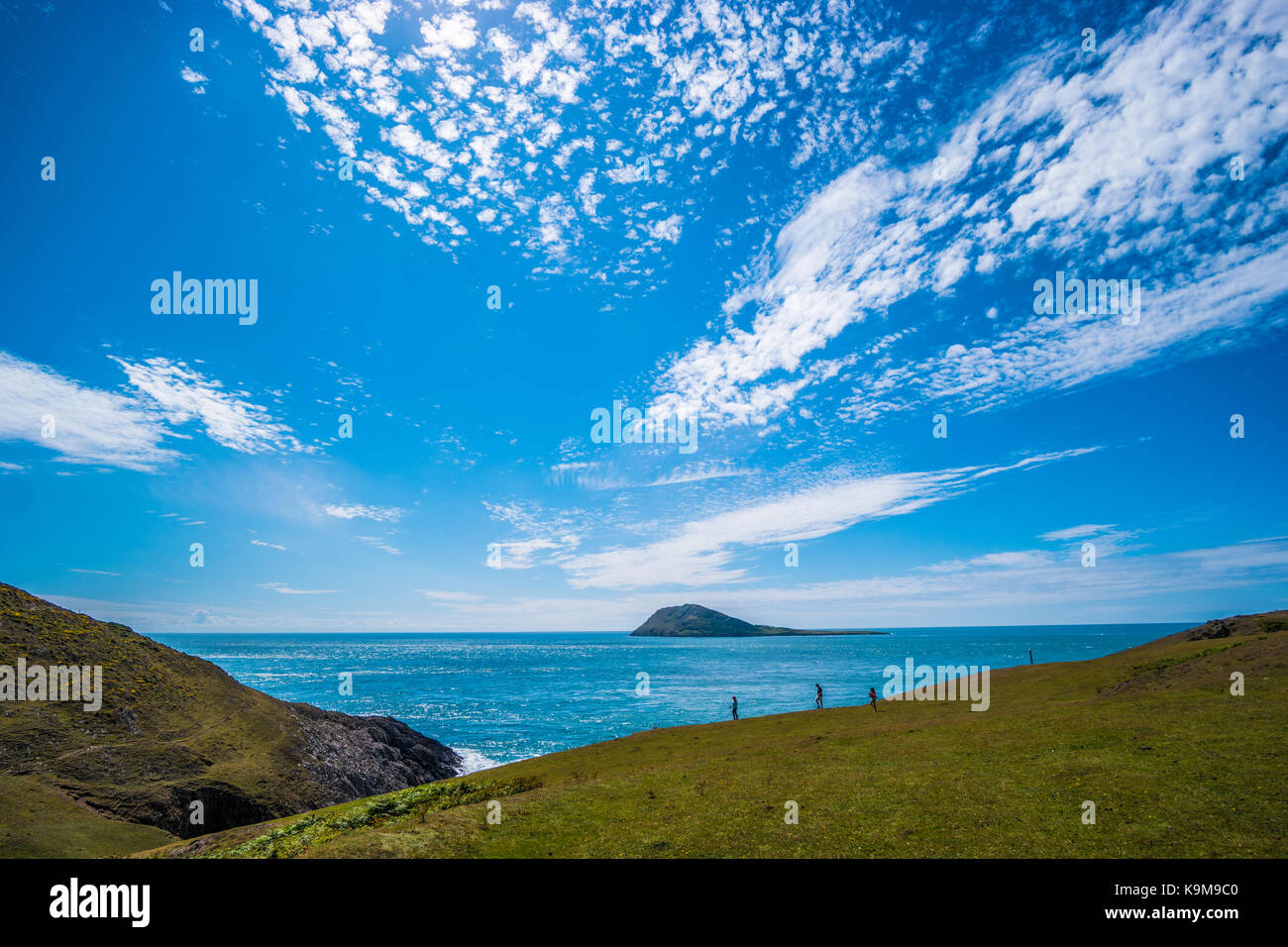 Bardsey island seen from the mainland Stock Photo - Alamy