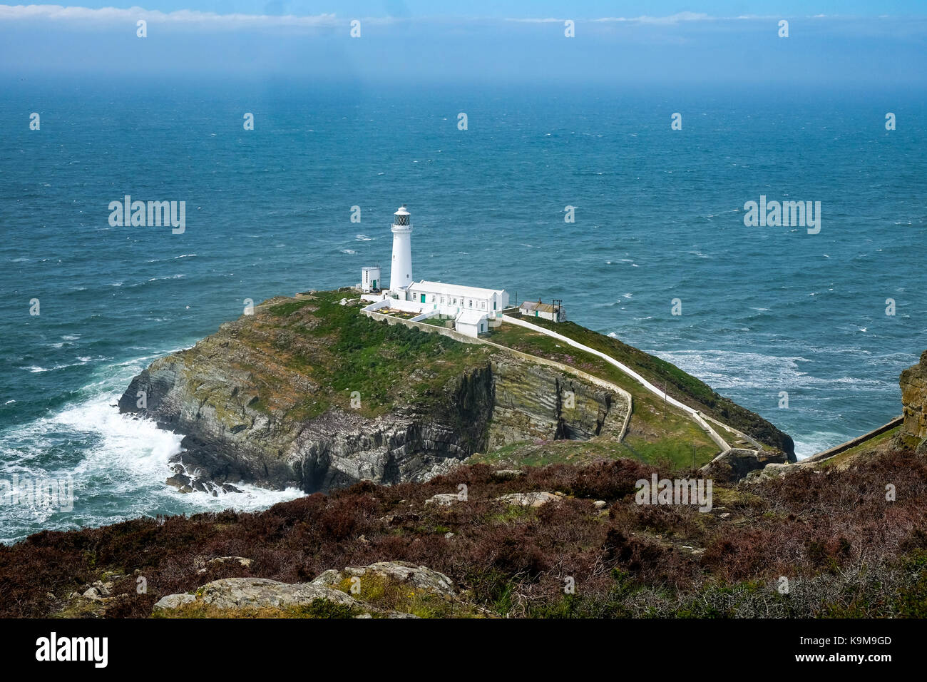 South Stack Lighthouse Holyhead Wales Stock Photo - Alamy